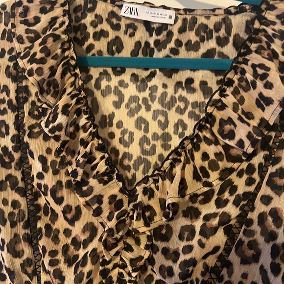 Zara | Tops | Zara Top Leopard Print | Poshmark